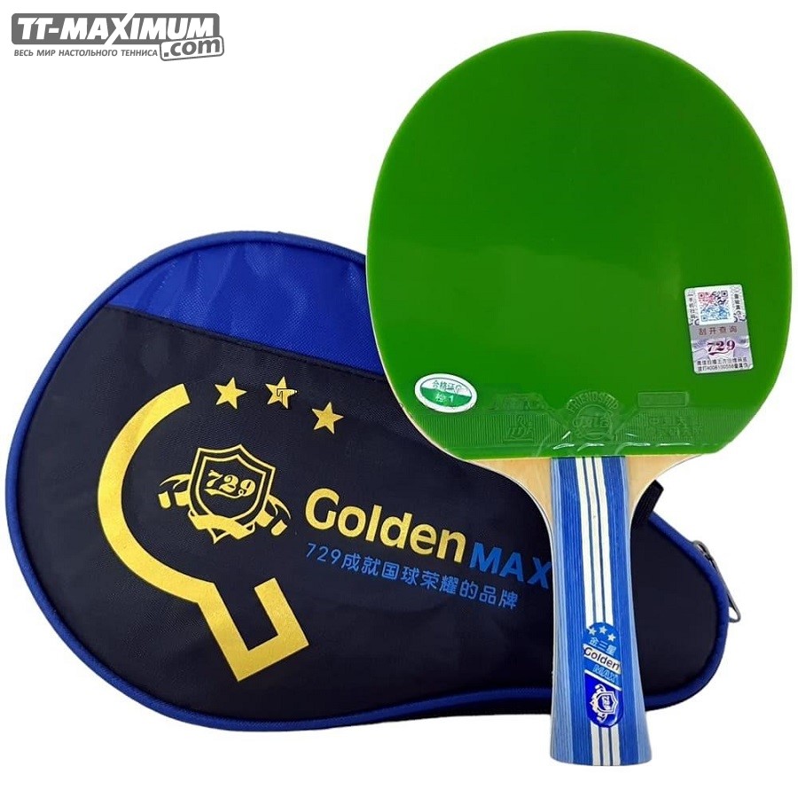 RITC Friendship 729 ракетка FS Gold 3 Star (green + black rubber) купить